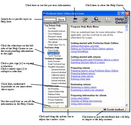 Getting information and help
