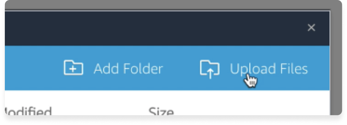 Select Temporary Files in the popup that appears.